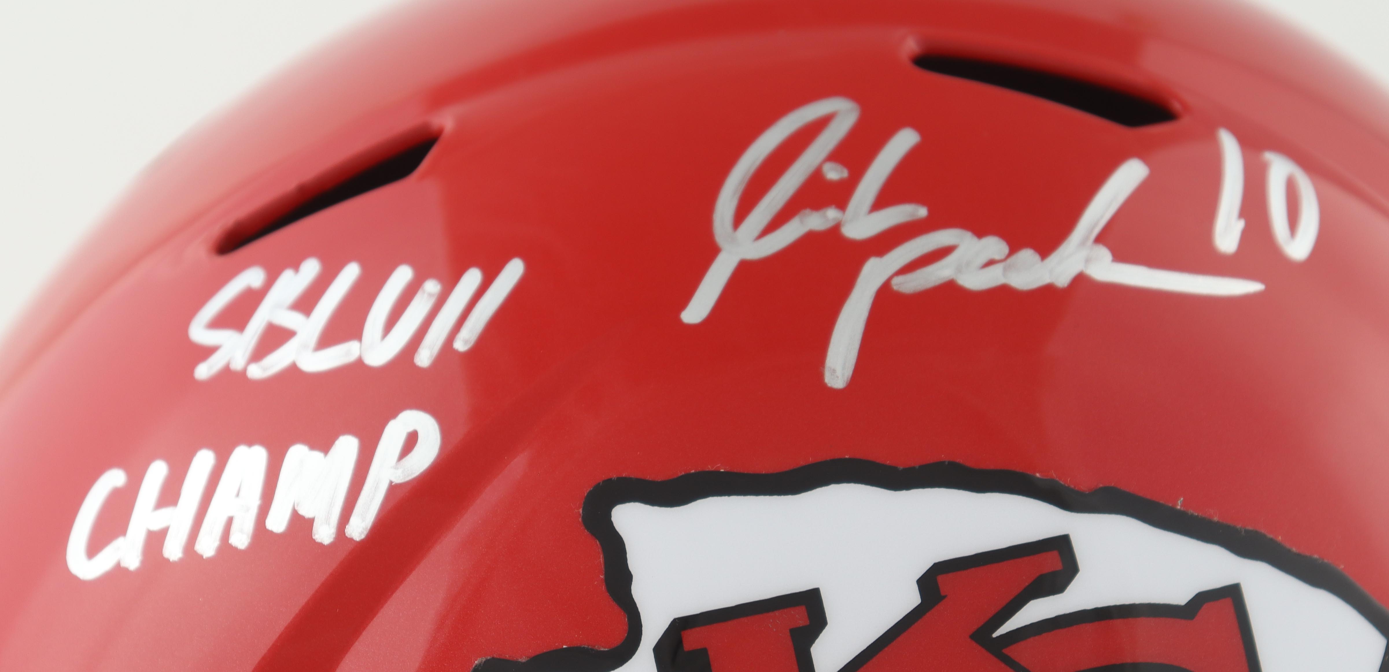 Isiah Pacheco Signed Chiefs Full-Size Speed Helmet Inscribed "SBLVII ...