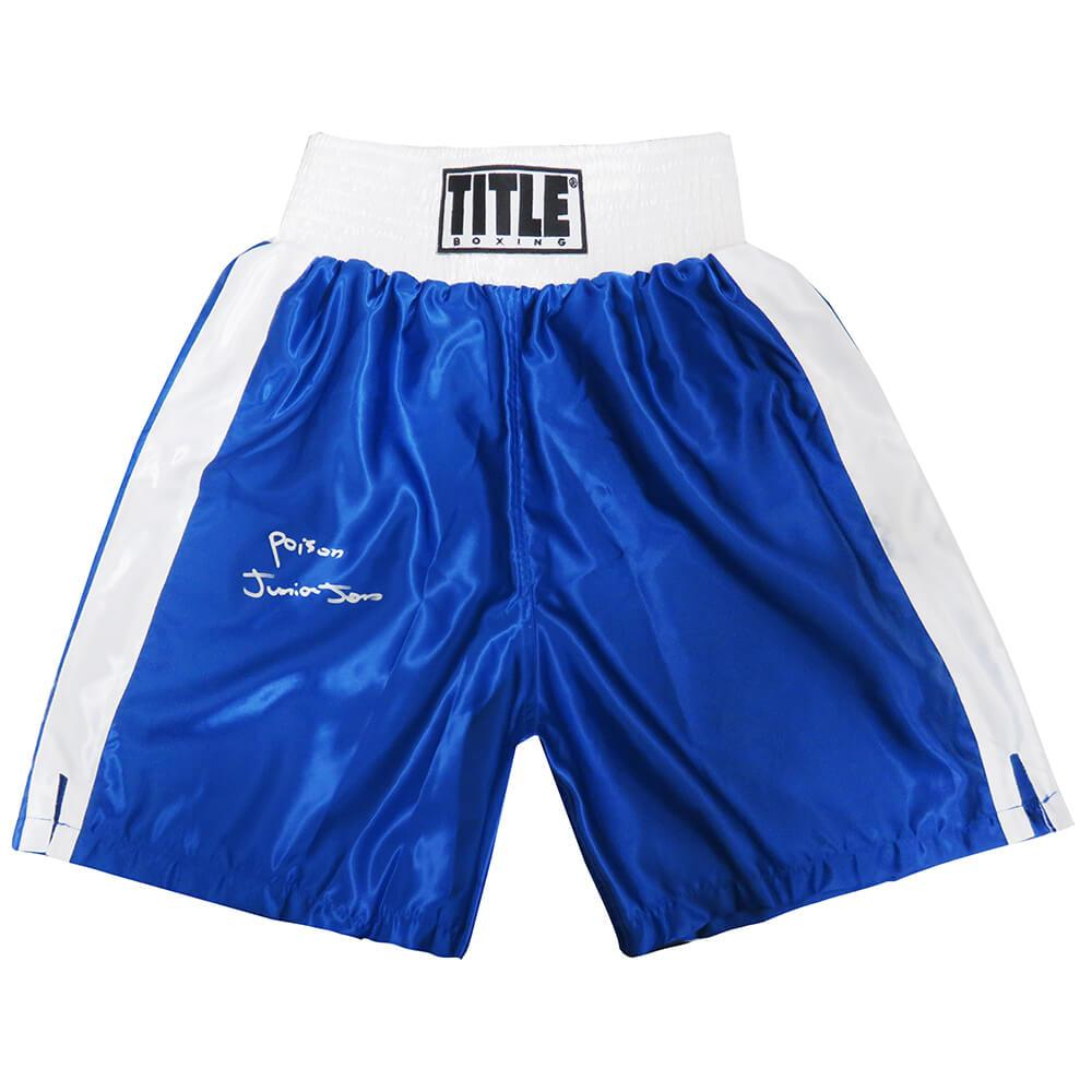 Junior Jones Signed Boxing Trunks Inscribed "Poison" (Schwartz ...