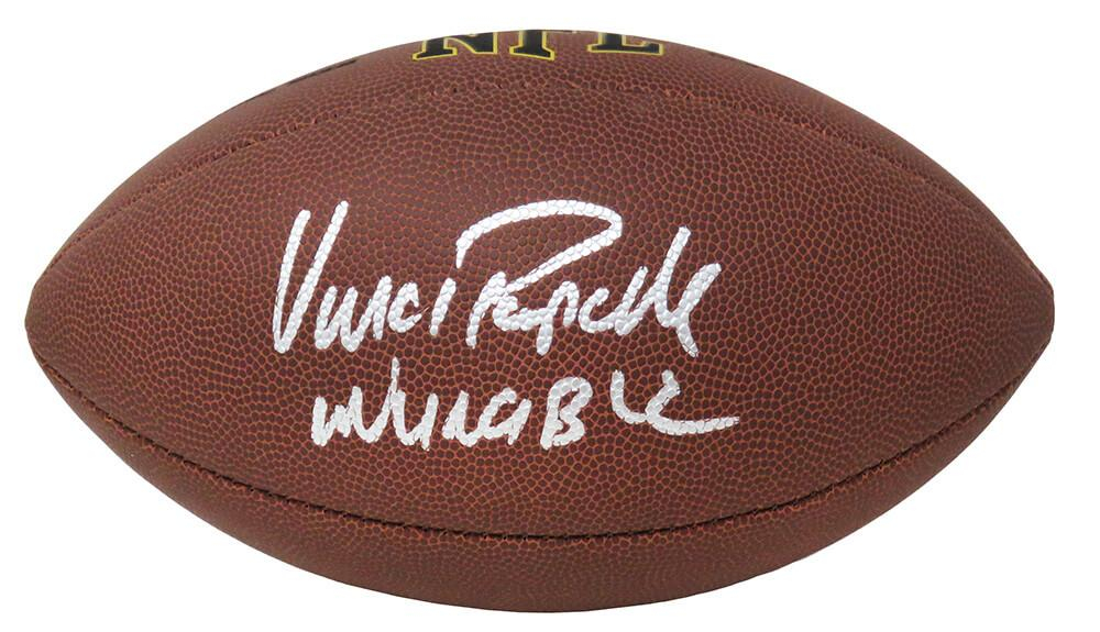 Vince Papale Signed NFL Football Inscribed "Invincible" (Schwartz ...