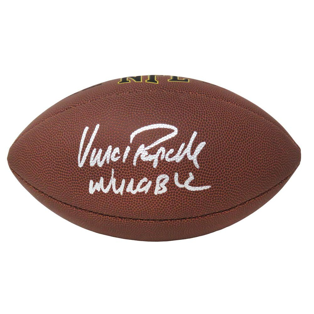 Vince Papale Signed NFL Football Inscribed "Invincible" (Schwartz ...