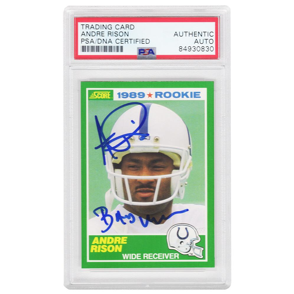 Andre Rison Signed 1989 Score #272 RC Inscribed "Bad Moon" (PSA ...
