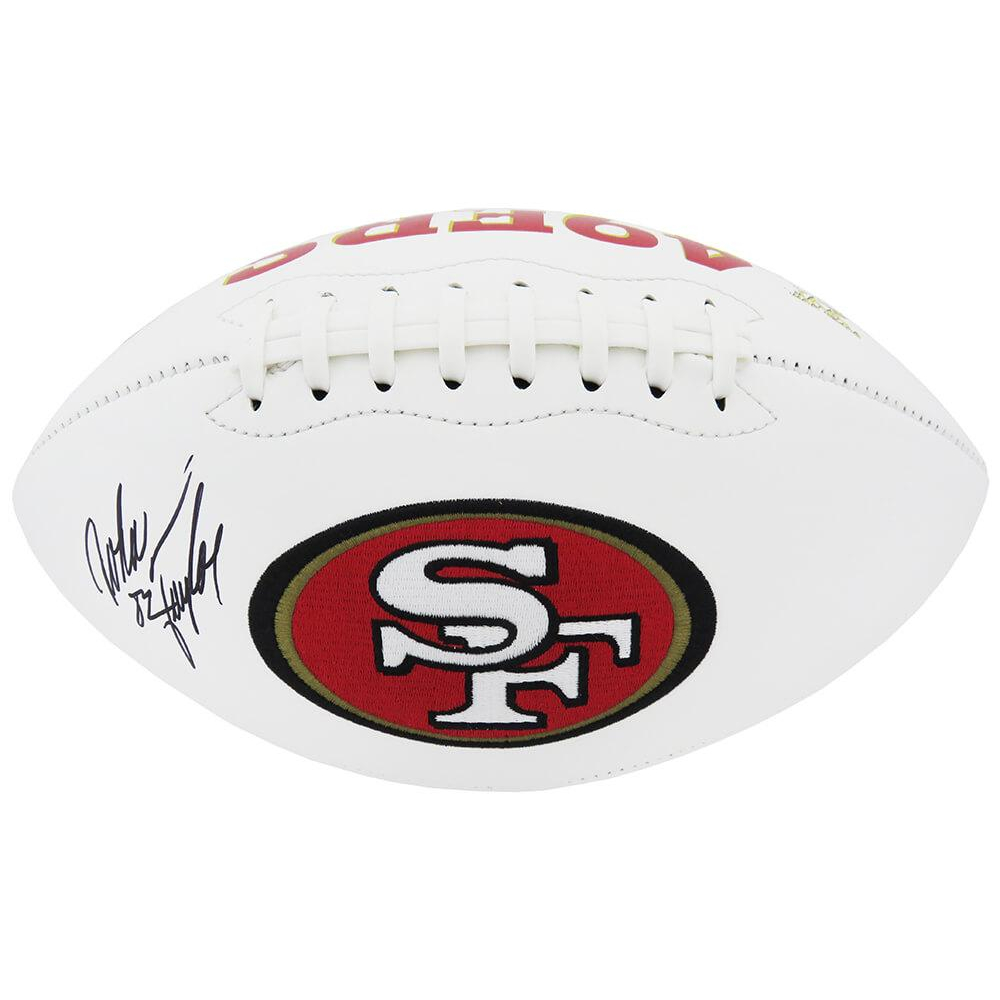 John Taylor Signed 49ers Logo Football (Schwartz) | Pristine Auction