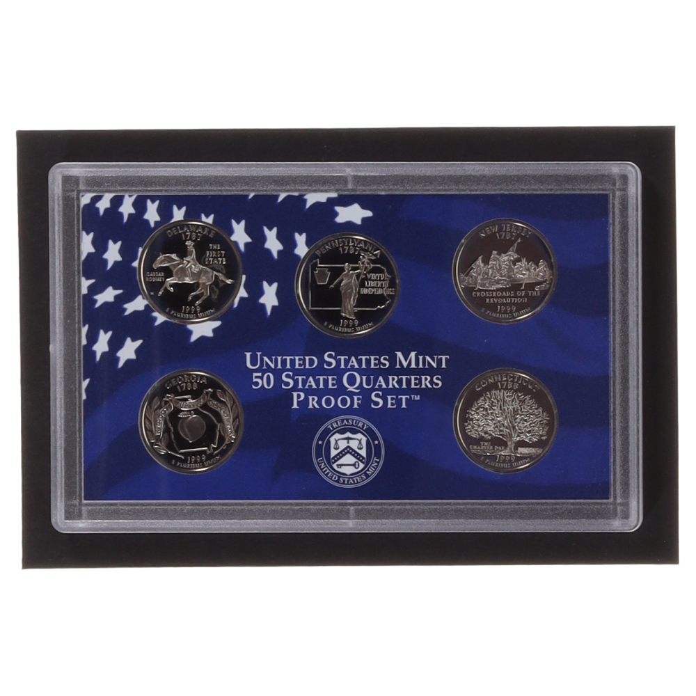 1999-S United States Mint Proof Set with (9) Coins & Original Packaging ...