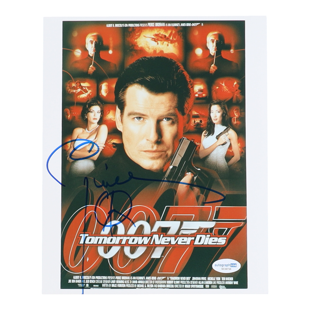 Pierce Brosnan Signed "James Bond 007: Tomorrow Never Dies" 8x10 Photo ...
