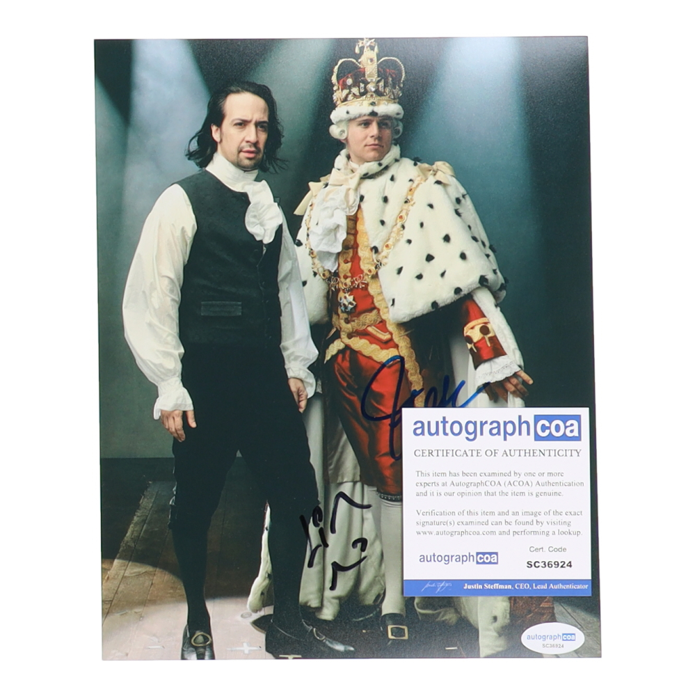 Lin-Manuel Miranda & Jonathan Groff Signed "Hamilton" 8x10 Photo (ACOA ...