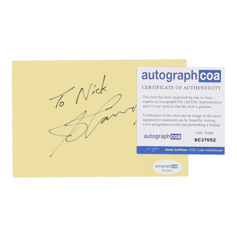 James Cameron Signed Index Card (ACOA) | Pristine Auction
