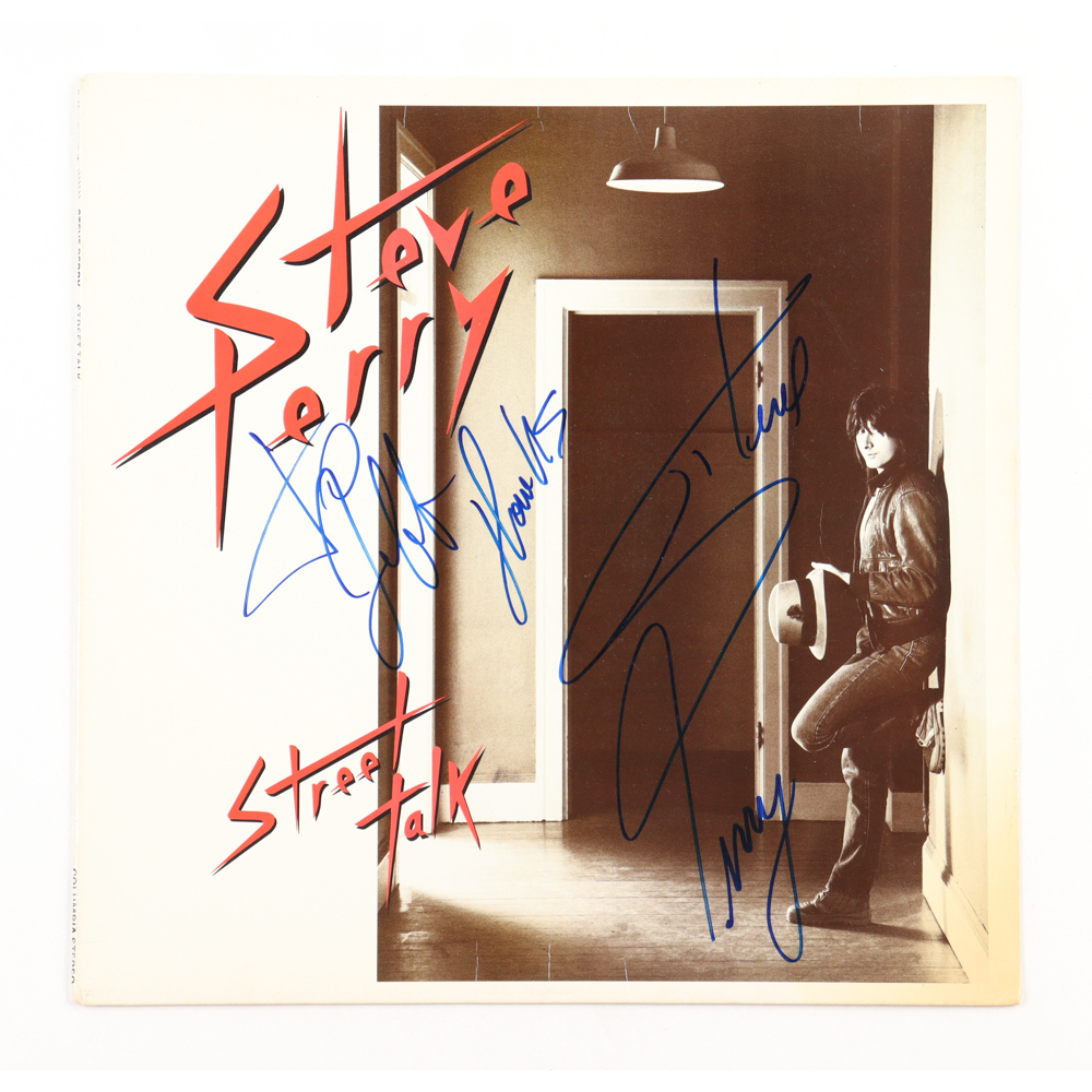 Steve Perry Signed "Street Talk" Vinyl Record Album Cover Inscribed ...