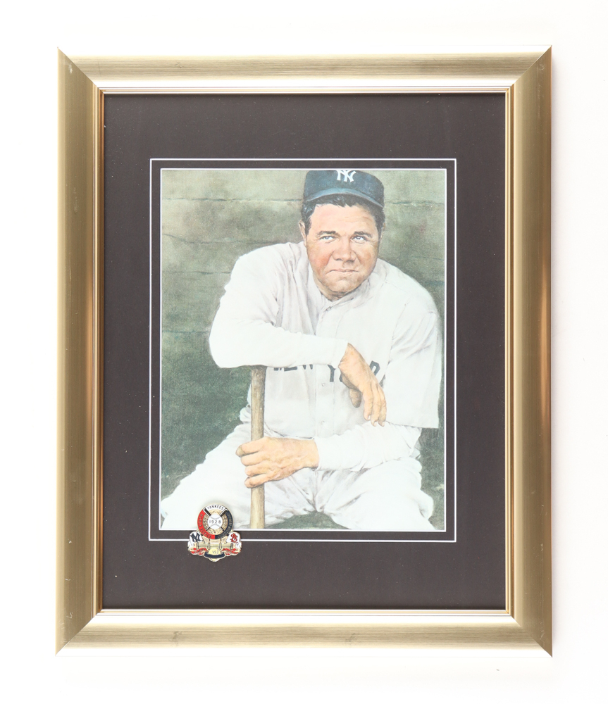 Babe Ruth Yankees Custom Framed Art Print Display with Official 1928 ...