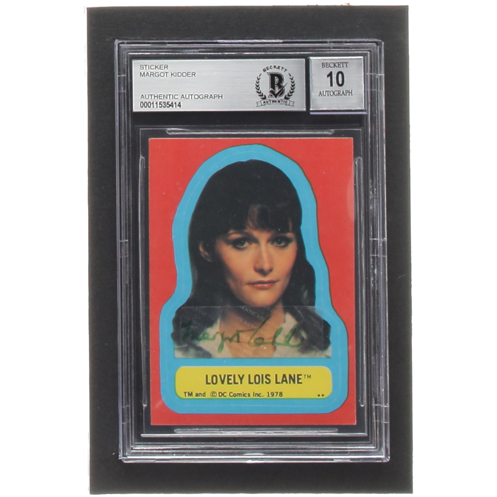 Margot Kidder Signed Sticker On Lovely Lois Lane 1978 Topps Superman ...