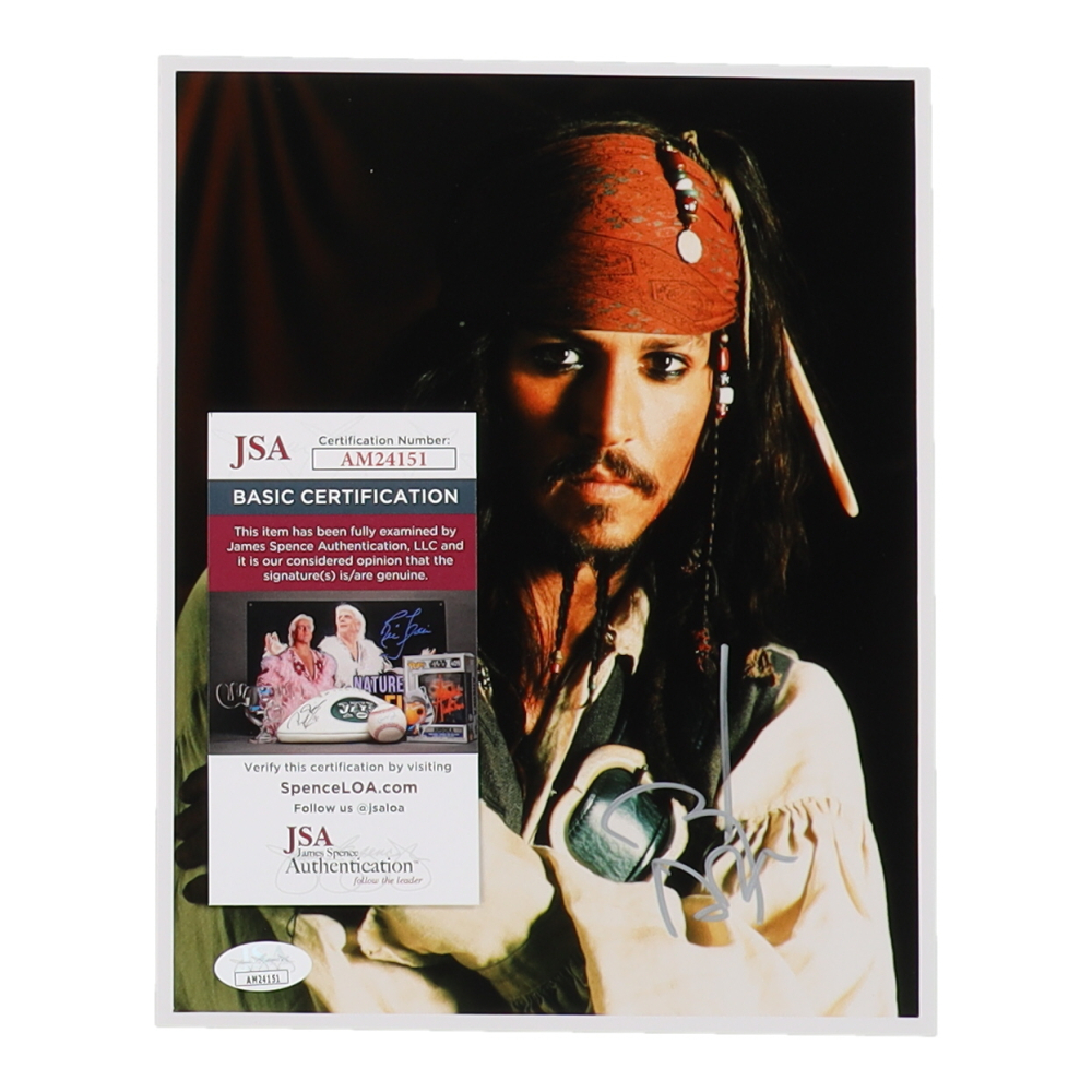 Johnny Depp Signed "Pirates of the Caribbean" 8x10 Photo (JSA ...