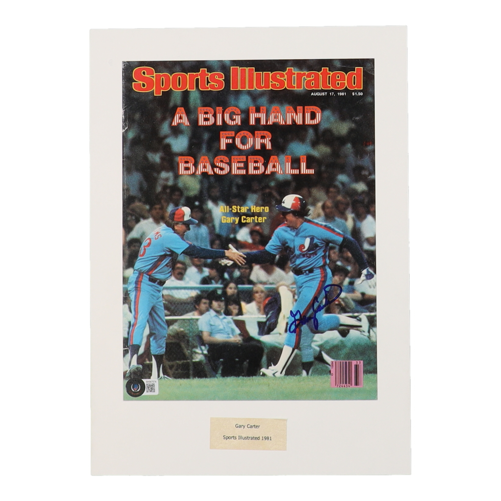 Gary Carter Signed 1981 Sports Illustrated Magazine Cover on Cardboard (Beckett) | Pristine Auction