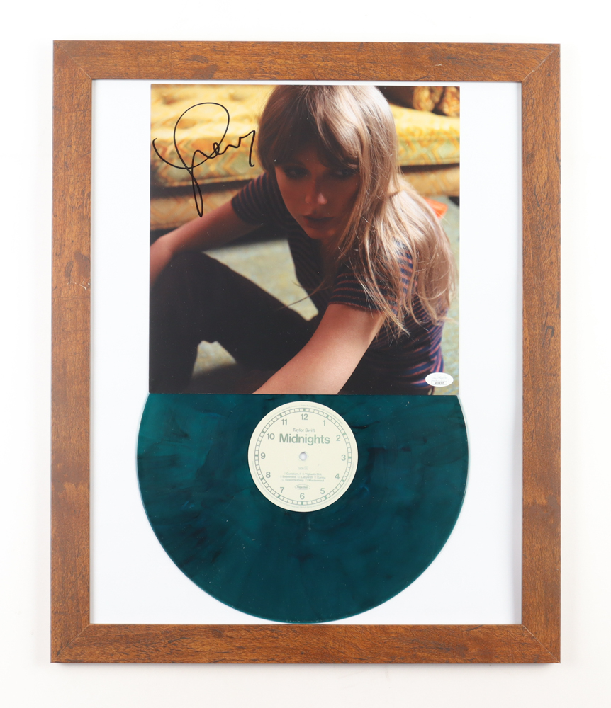 Taylor Swift Signed "Midnights" Custom Framed Vinyl Record Album Cover ...