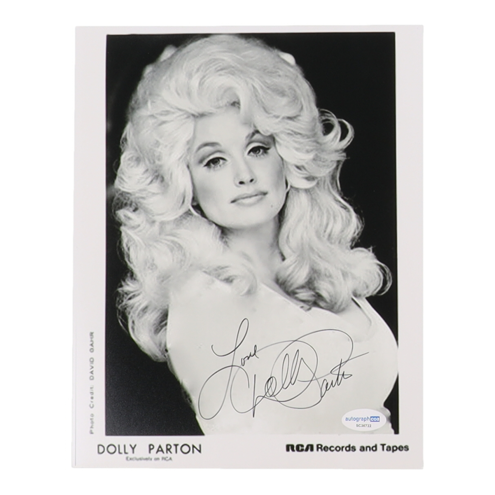 Dolly Parton Signed 8x10 Photo Inscribed "Love" (ACOA) | Pristine Auction