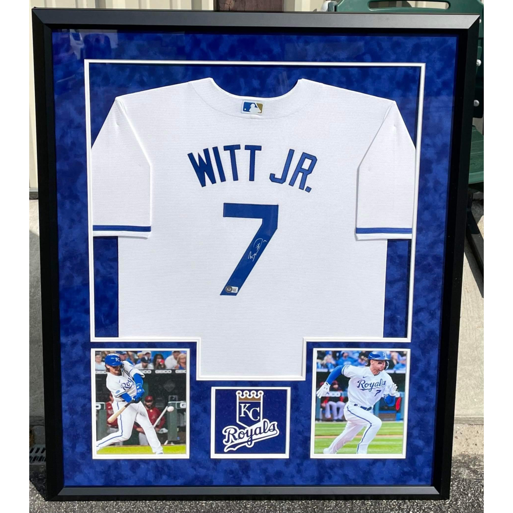 Bobby Witt Jr. Signed Custom Framed Jersey Display (Beckett) | Pristine ...