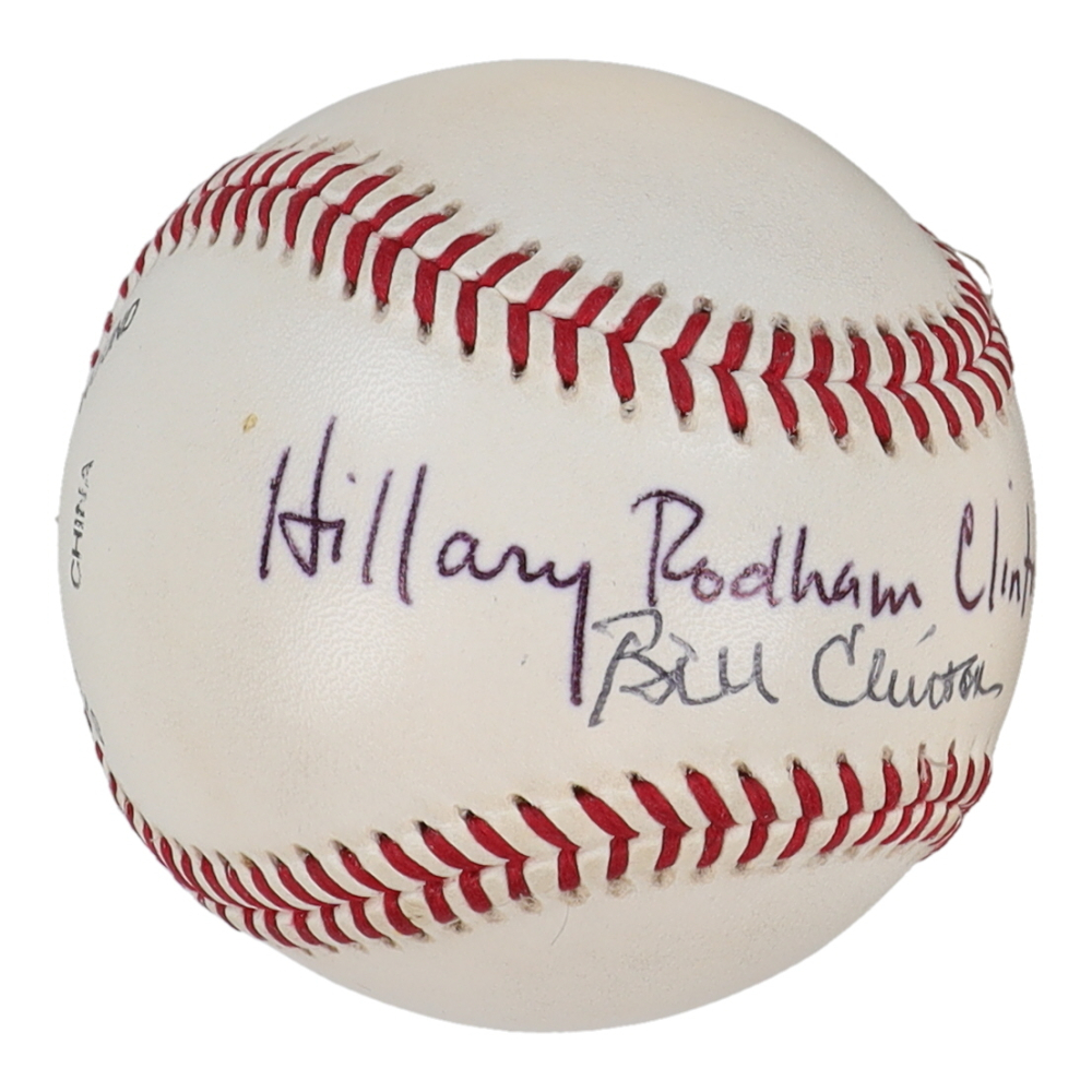 Bill Clinton & Hillary Clinton Dual Signed Baseball (Beckett LOA & PSA ...