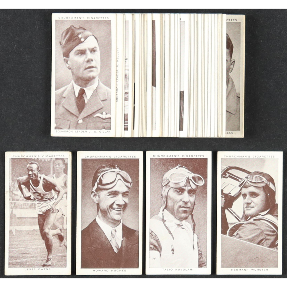 1939 Churchman's Kings of Speed Complete Set of (50) Cards with Jesse ...