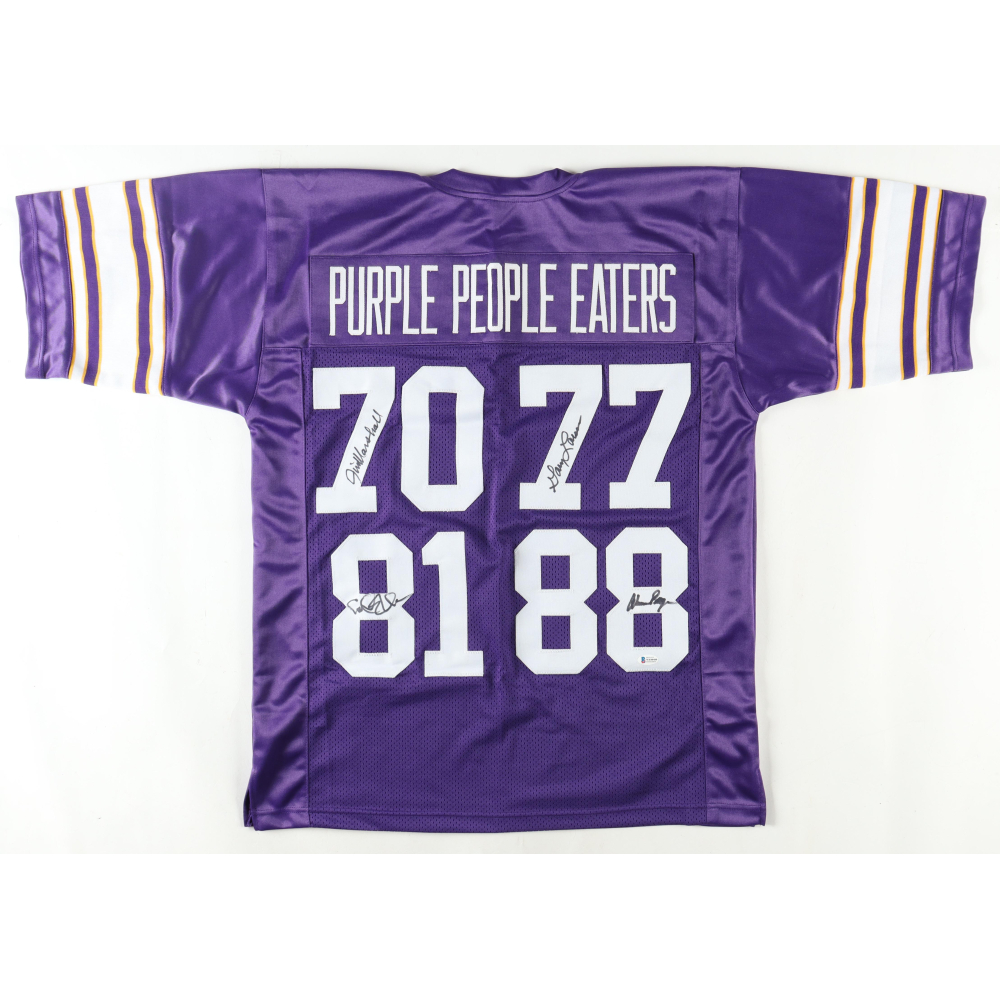 "Purple People Eaters" Jersey Signed by (4) with Alan Page, Carl Eller ...