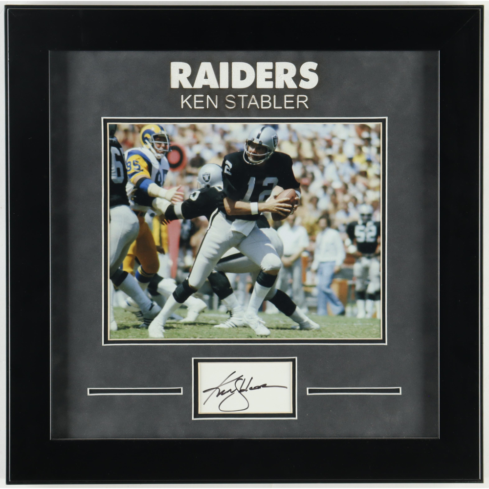 Ken Stabler Signed Custom Framed Photo (JSA) | Pristine Auction