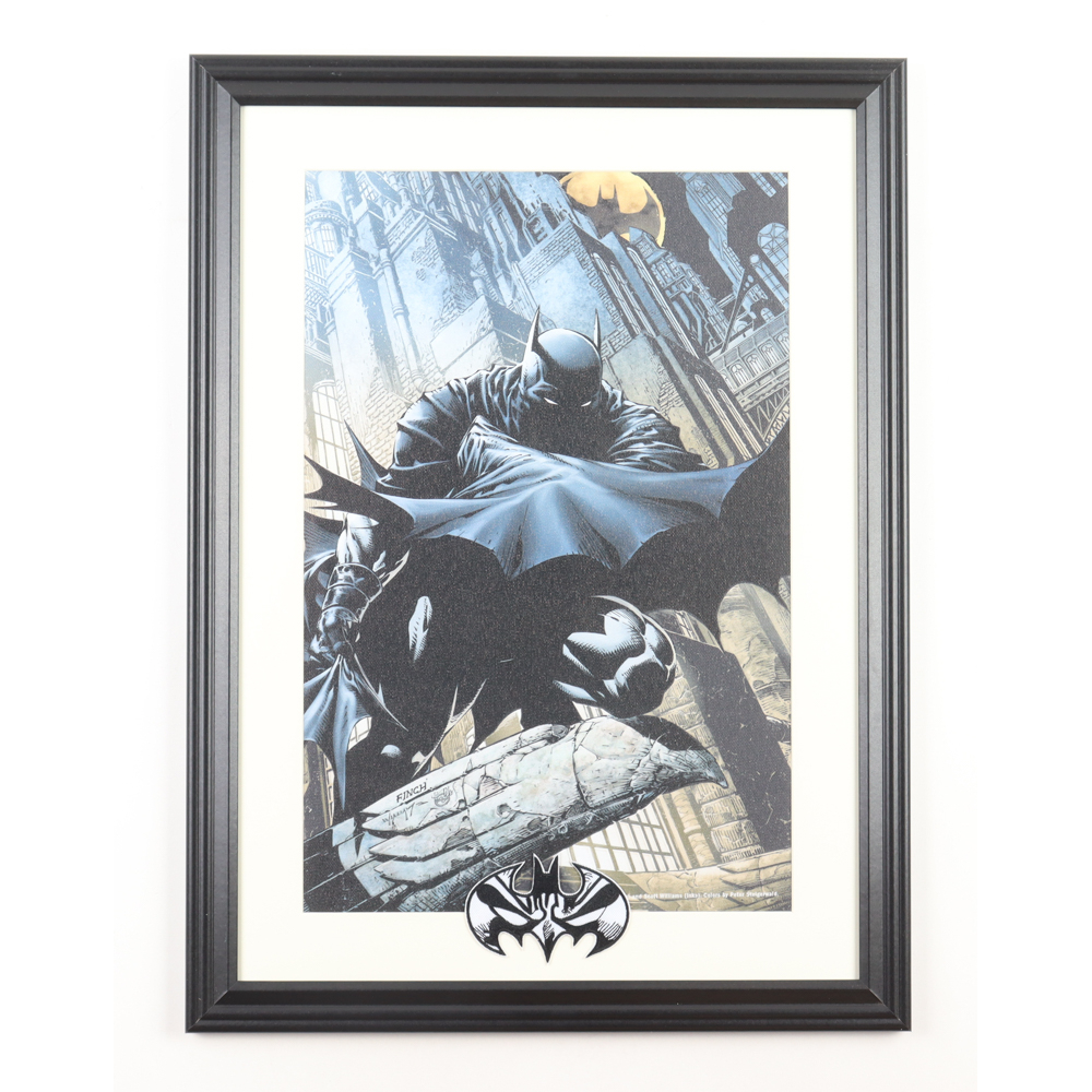 "Batman" Custom Framed Art Print Display With Cloth Logo Patch ...