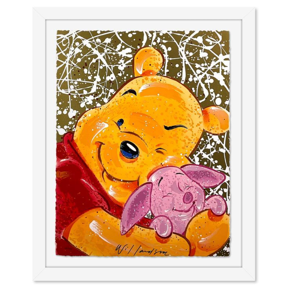 David Willardson Signed Disney Fine Art "Very Important Piglet" LE 20x25 Custom Framed Serigraph ...
