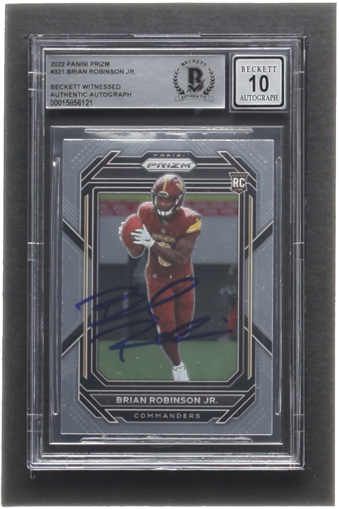 Brian Robinson Jr. Signed 2022 Panini Prizm #321 RC (BGS | Autograph ...