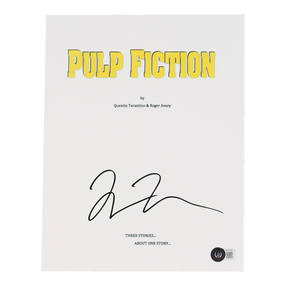 Quentin Tarantino Signed "Pulp Fiction" 8x10 Movie Script Cover Photo ...