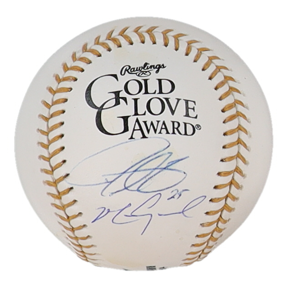 Derek Lee & Mark Grace Signed Gold Glove Award Baseball (JSA ...