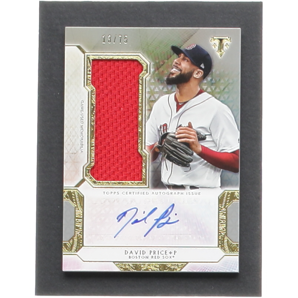 David Price 2018 Topps Triple Threads Unity Autograph Jumbo Relics ...