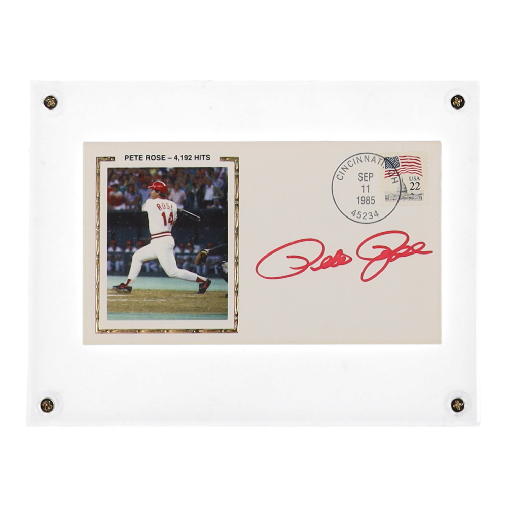 Pete Rose Signed 1985 FDC Envelope with Encapsulation (PSA) | Pristine ...
