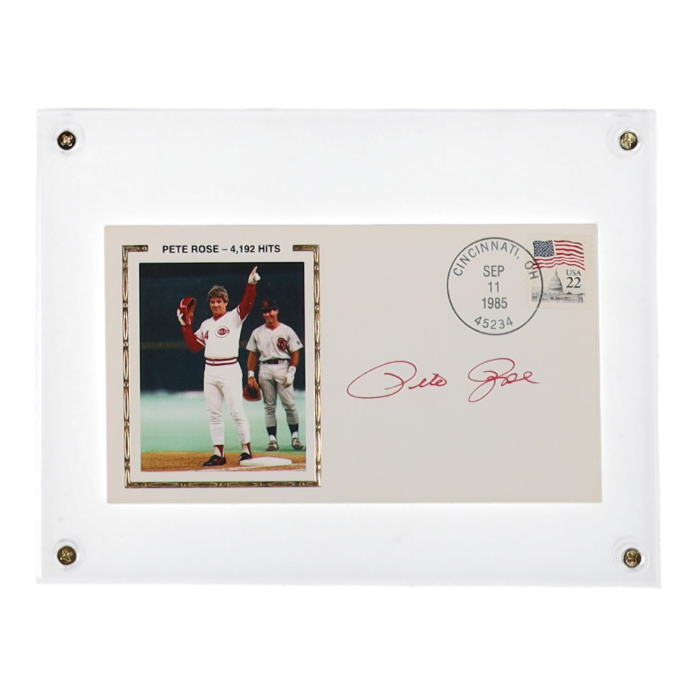 Pete Rose Signed 1985 FDC Envelope with Encapsulation (PSA) | Pristine ...