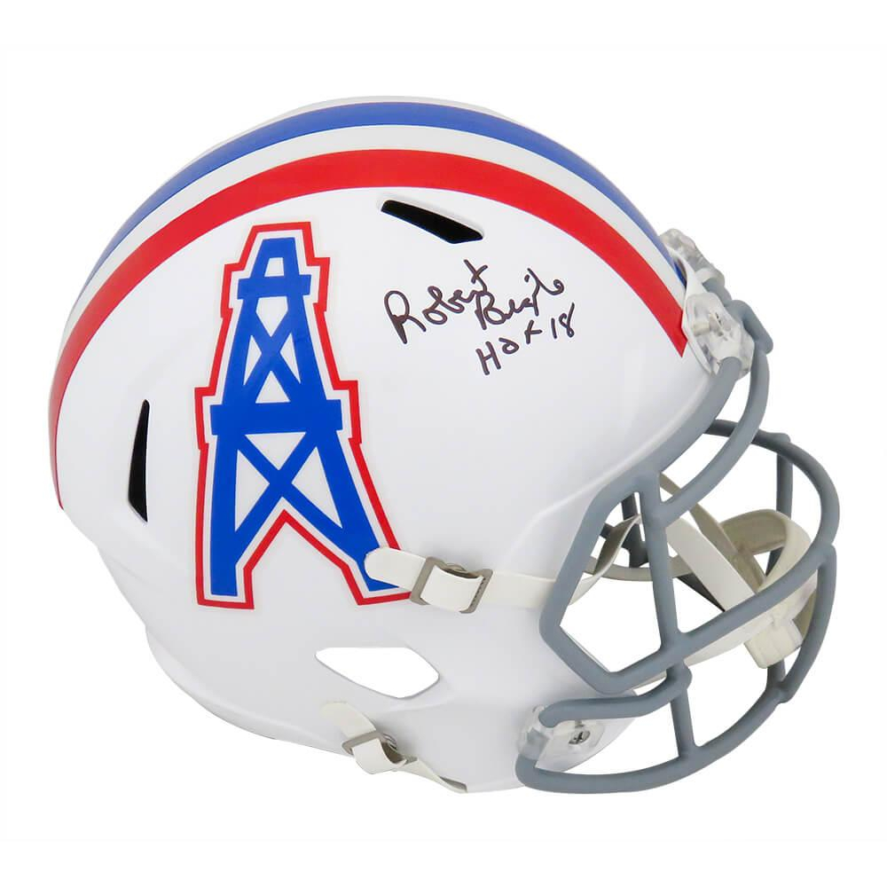 Robert Brazile Signed Oilers Full-Size Speed Helmet Inscribed "HOF 18 ...