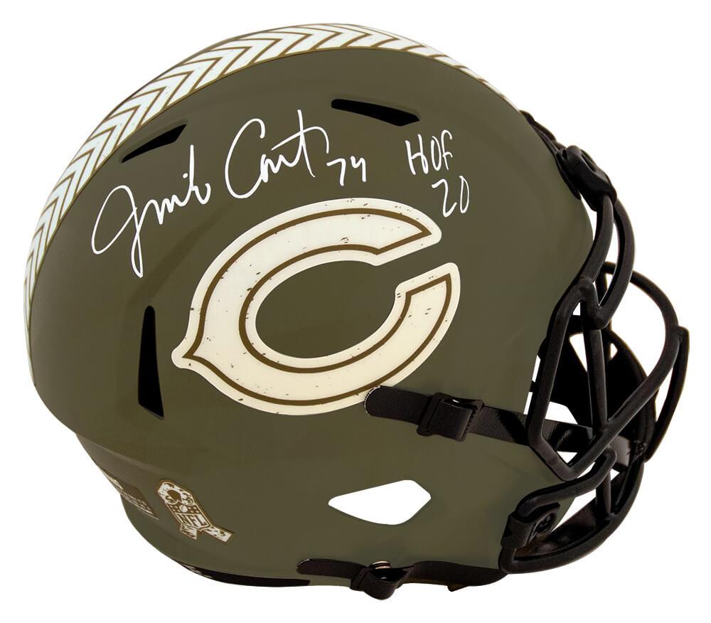 Jim Covert Signed Bears Full-Size Salute to Service Alternate Speed ...