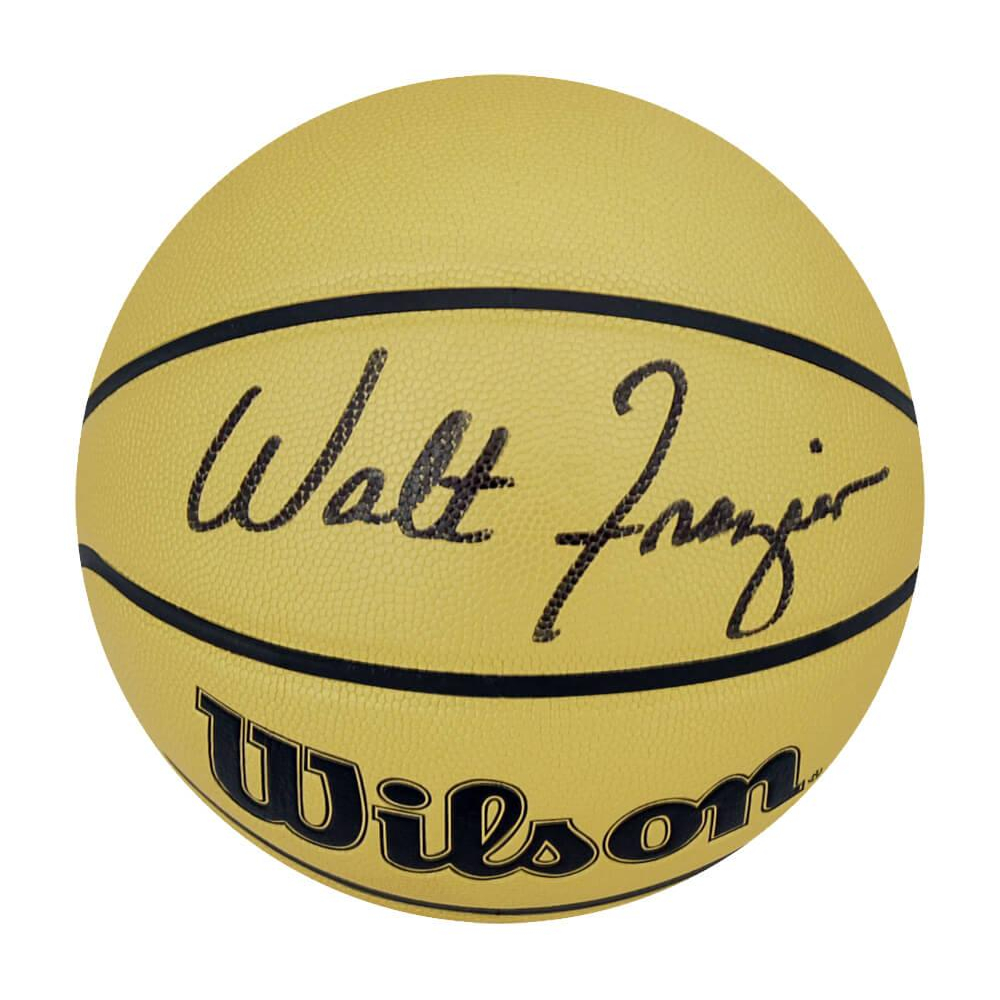 Walt Frazier Signed Wilson Gold NBA Basketball (Schwartz) | Pristine ...