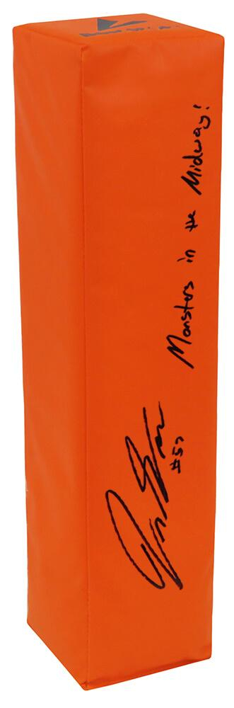 Jack Sanborn Signed Endzone Pylon Inscribed "Monsters of the Midway ...