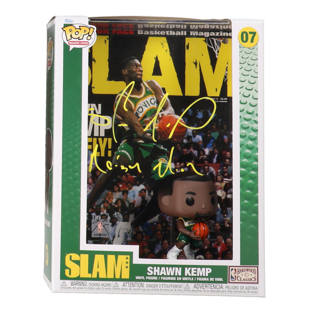 Shawn Kemp Signed SuperSonics #07 NBA SLAM Funko Pop! Cover Vinyl ...