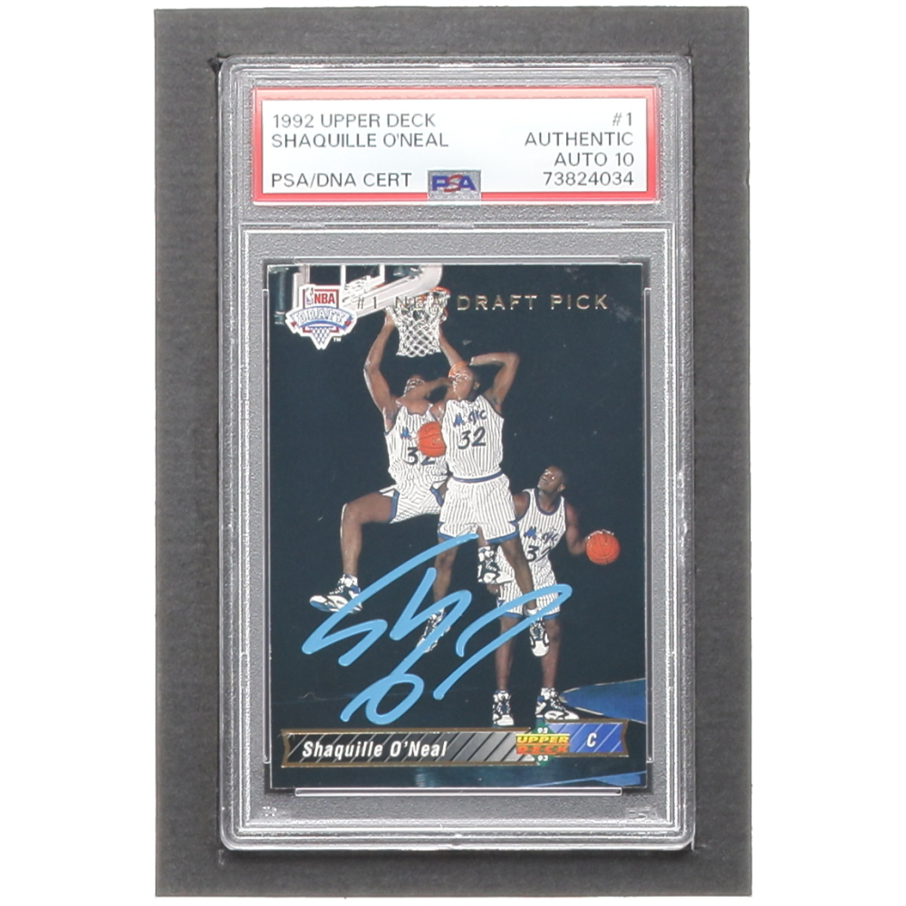 Shaquille O'Neal Signed 1992-93 Upper Deck #1 SP RC / NBA First Draft ...