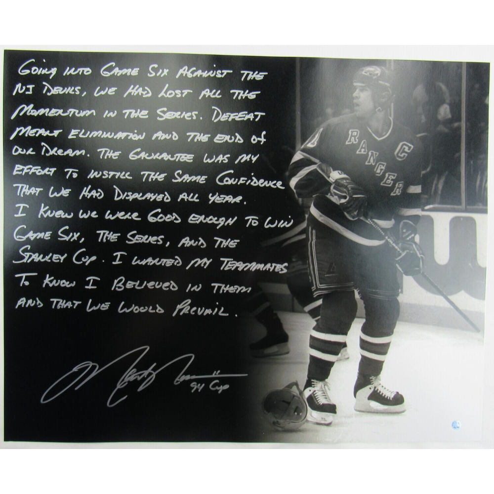 Mark Messier Signed 16x20 Photo with Extensive Inscription (Steiner ...
