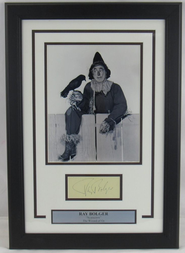 Ray Bolger Signed "The Wizard of Oz" Custom Framed Cut Display (JSA ...