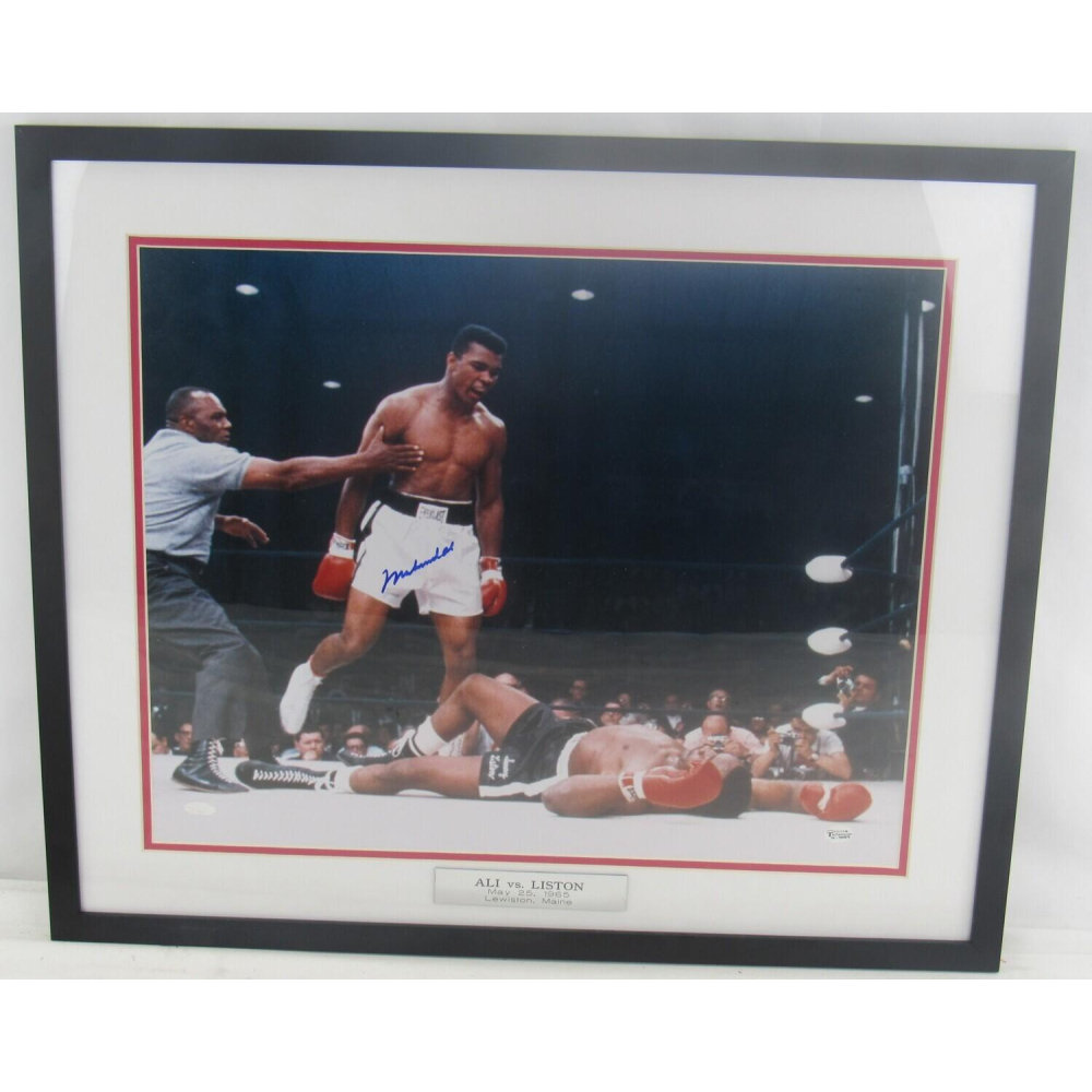 Muhammad Ali Signed 22x26 Custom Framed Photo Display (Steiner ...
