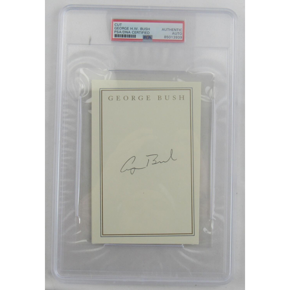 George H.W. Bush Signed Cut (PSA) | Pristine Auction