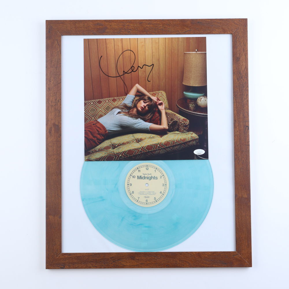 Taylor Swift Signed "Midnights" Custom Framed Vinyl Record Album Cover ...