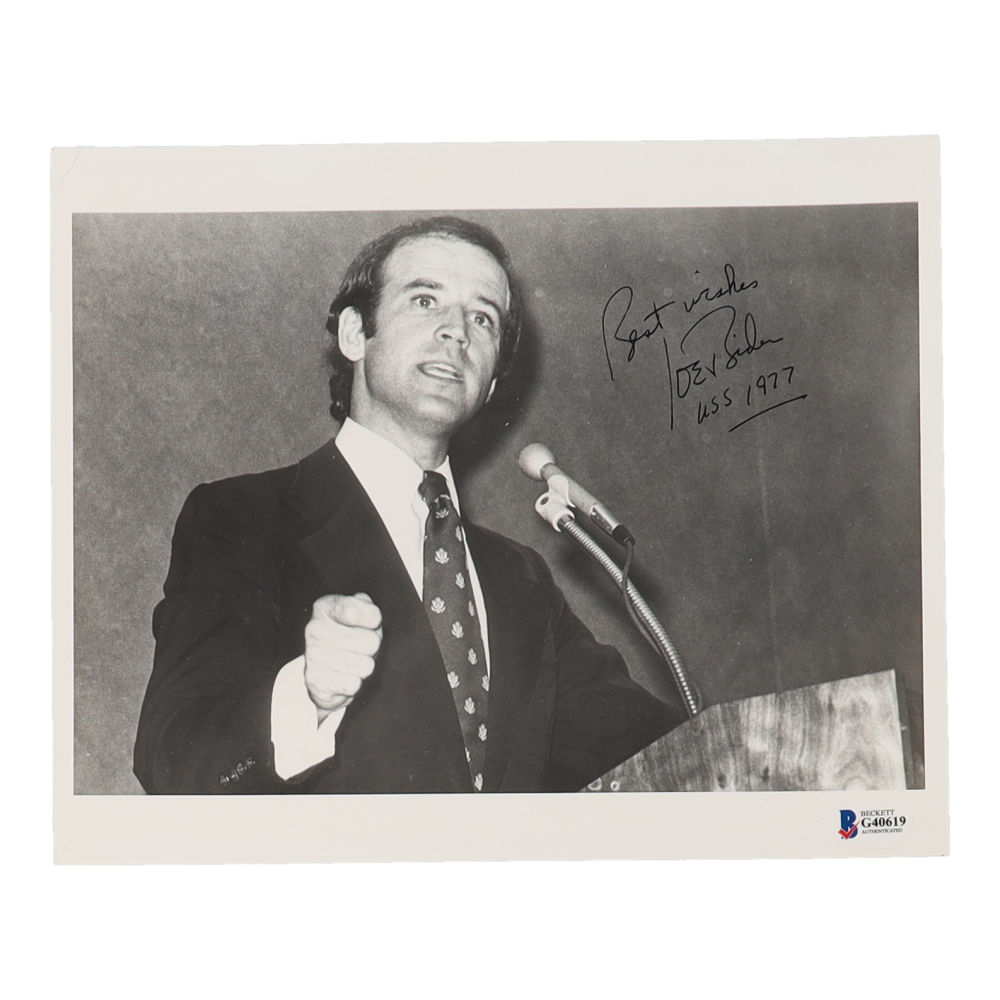 Joe Biden Signed 8x10 Photo Inscribed "USS 1977" & "Best Wishes ...