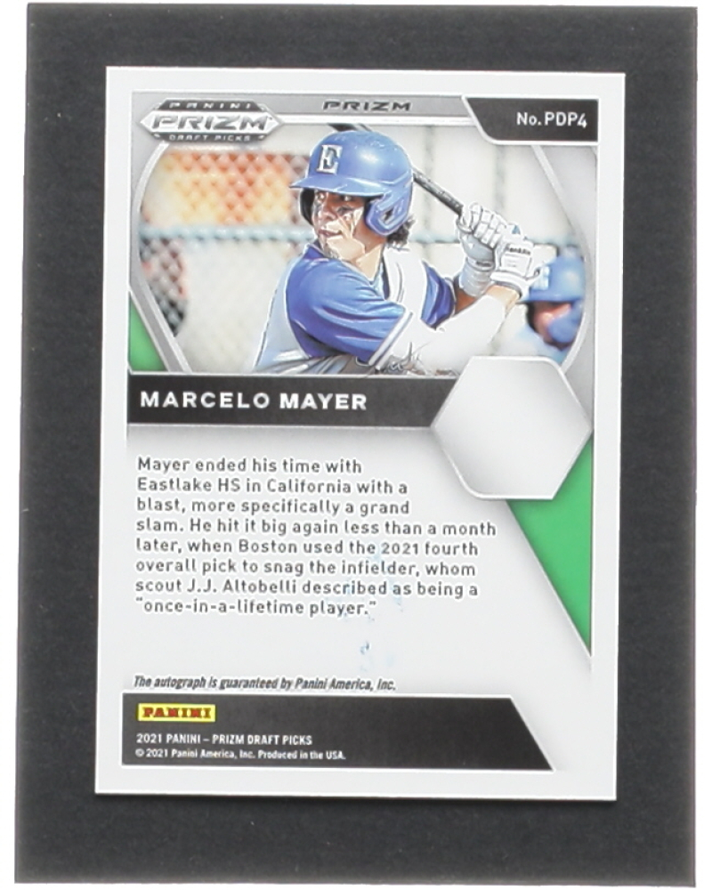 Marcelo Mayer 2021 Panini Prizm Draft Picks Base Autographs Prizms ...