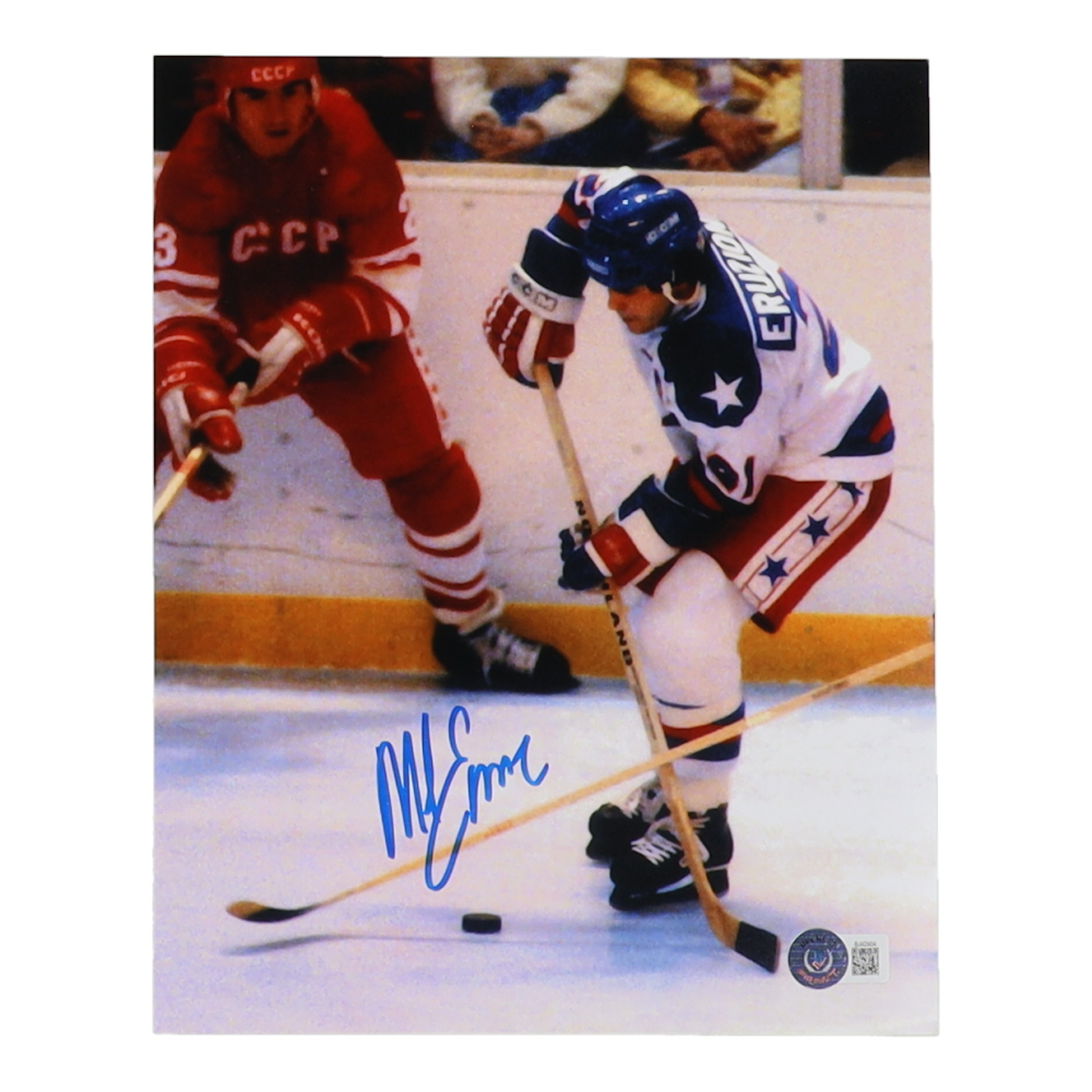 Mike Eruzione Signed Team USA 8x10 Photo (Beckett) | Pristine Auction