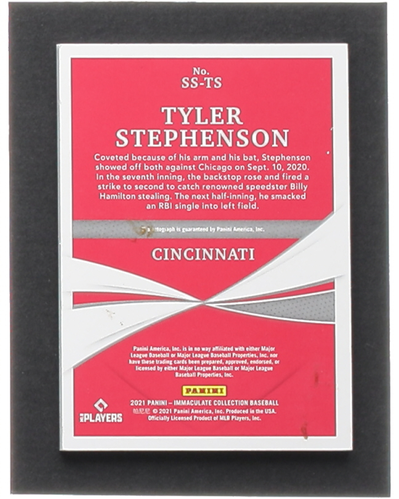 Tyler Stephenson 2021 Immaculate Collection Shadowbox Signatures #6 #94 ...