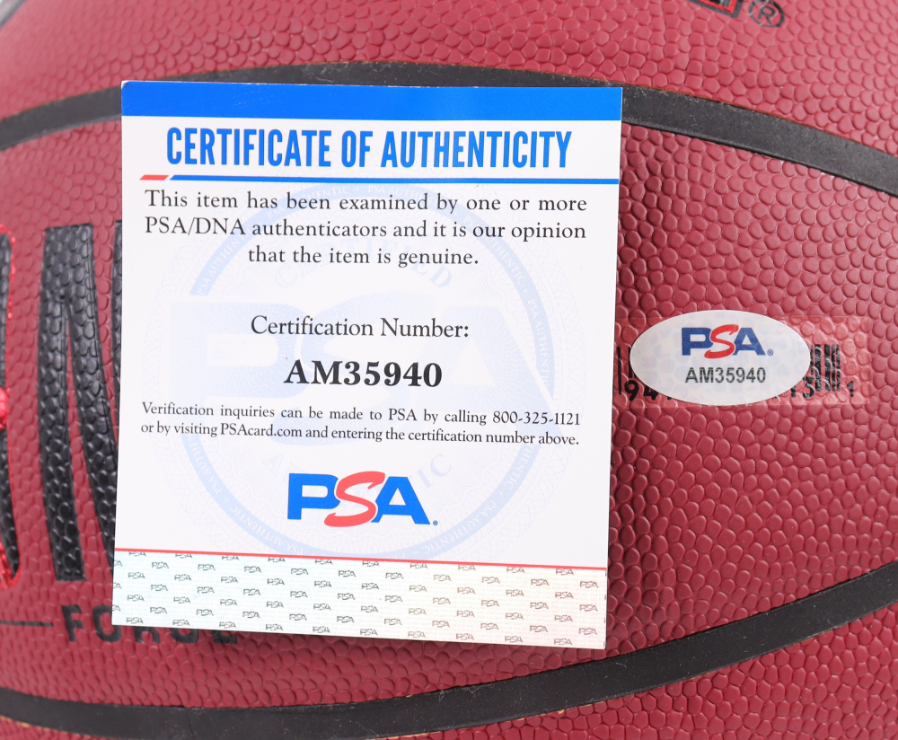 Jerry West Signed NBA Basketball Inscribed "The Logo" with Acrylic ...