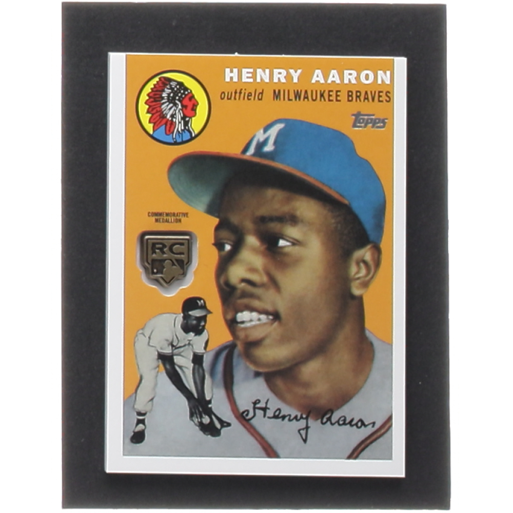 Hank Aaron 2020 Topps Rookie Card Retrospective RC Logo Medallions # ...