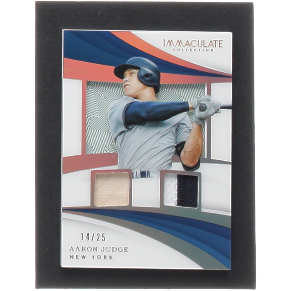 Aaron Judge 2018 Immaculate Collection Shadowbox Dual Materials #7 #14/ ...