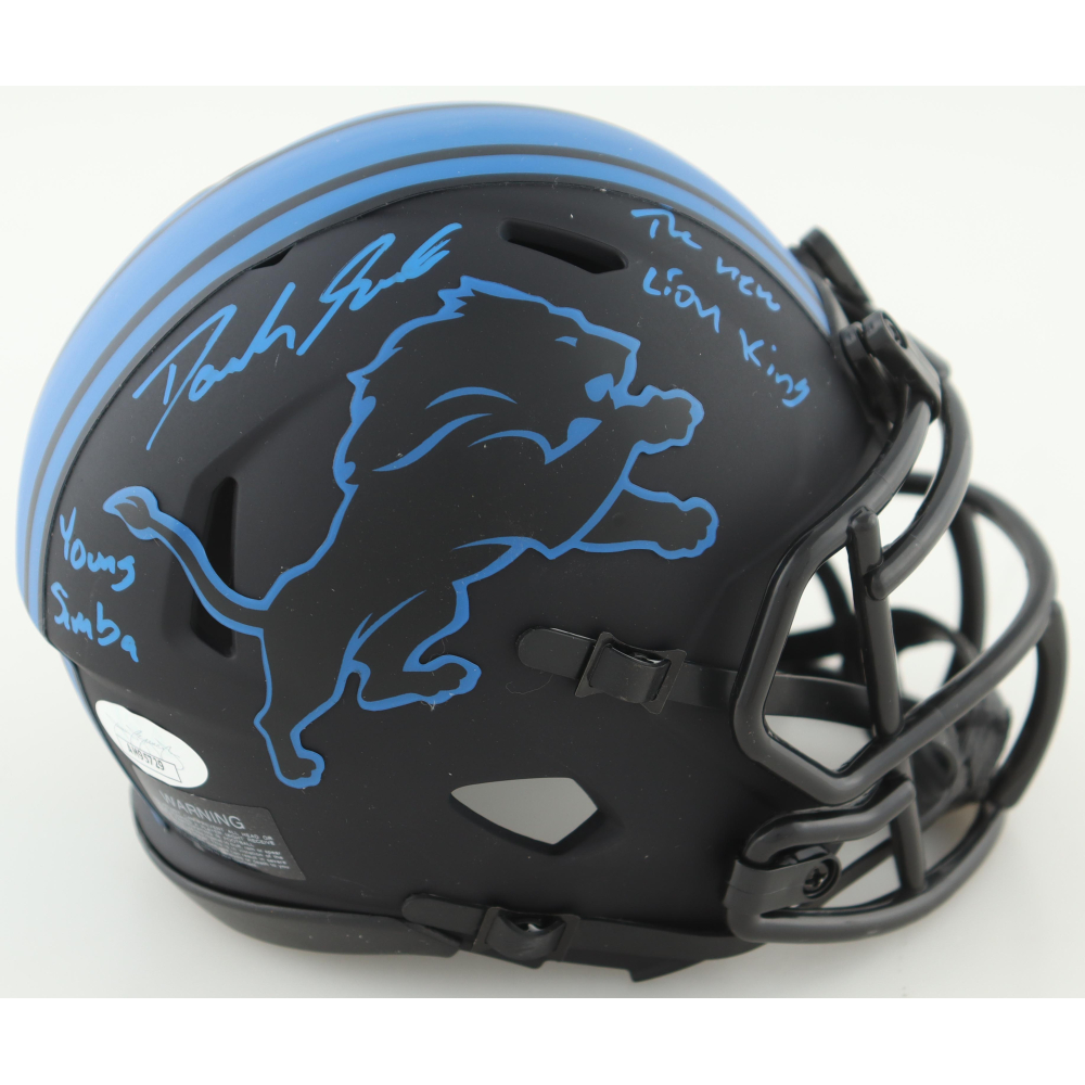 D'Andre Swift Signed Lions Eclipse Alternate Speed Mini Helmet Inscribed "The New Lion King ...