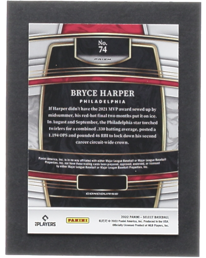 Bryce Harper 2022 Select Scope #74 | Pristine Auction